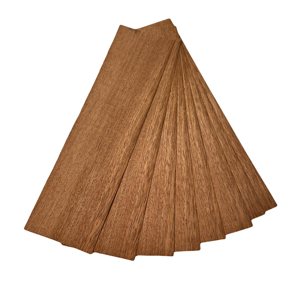 Mahogany Sapele straight cut veneer. Set of 10 leafs: 15